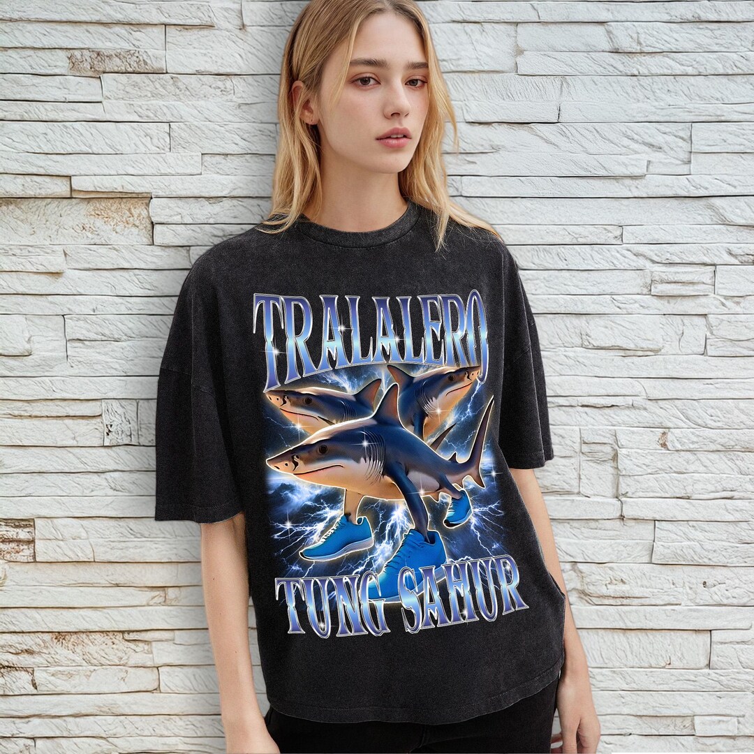 Tralalero Tralala Funny Shark Meme Shirt, Italian Brainrot Shirt, Shark ...