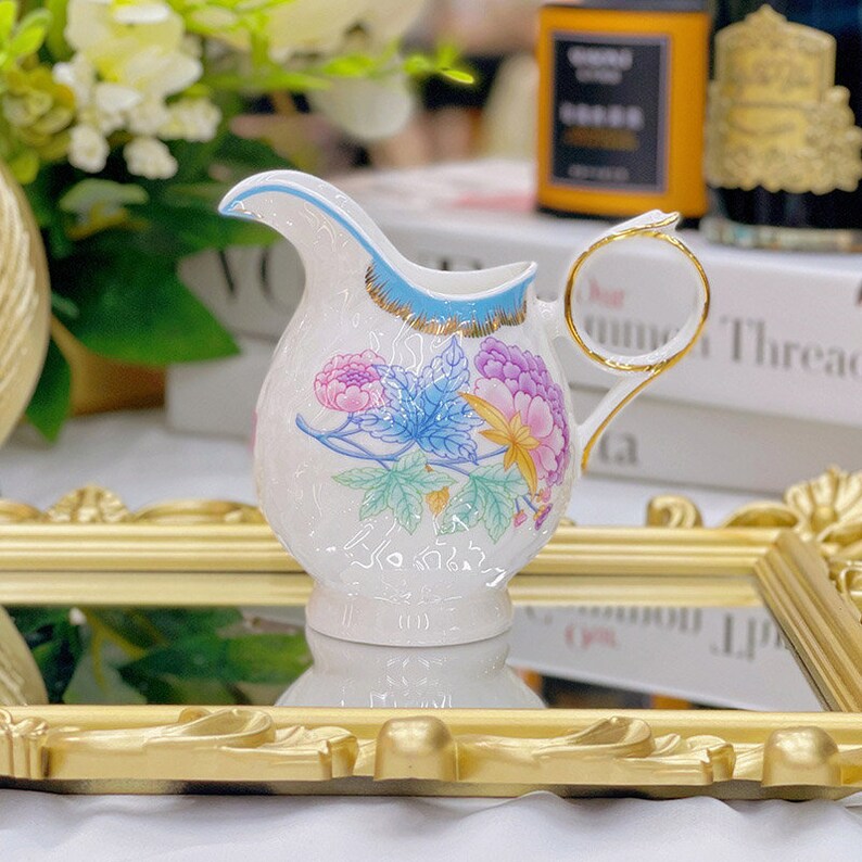 European Light Luxury Ceramic Tea Set, Floral Ceramic Coffee Set ...