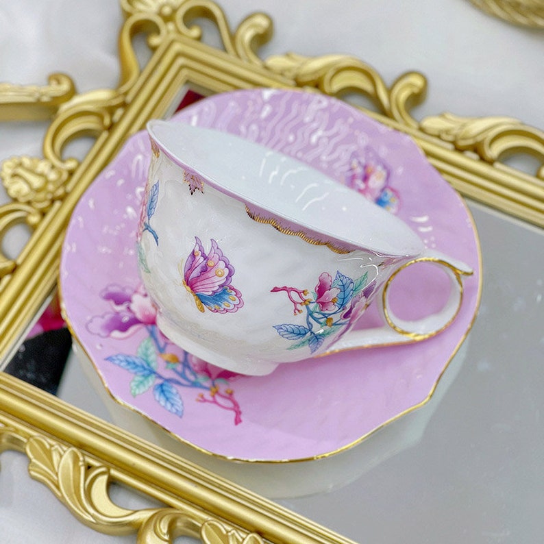 European Light Luxury Ceramic Tea Set, Floral Ceramic Coffee Set ...