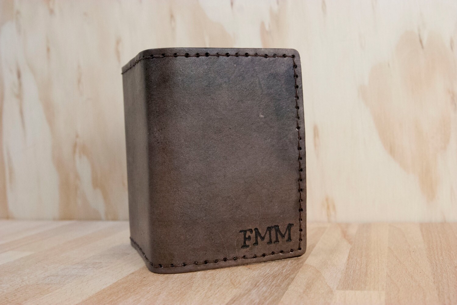 Mens Wallet - Trifold - Custom Monogram Wallet - Handmade Leather in ...