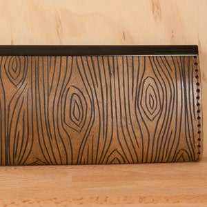 Leather Checkbook Wallet - Red and Antique Brown - Nice Pattern With ...