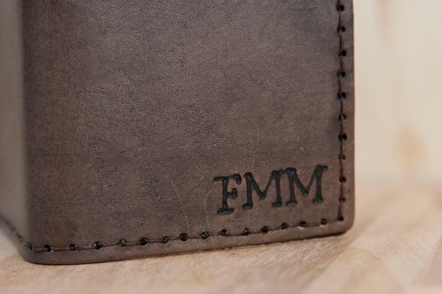 Mens Wallet - Trifold - Custom Monogram Wallet - Handmade Leather in ...