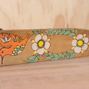 Guitar Strap Leather Guitar Strap Colibri Hummingbird - Etsy