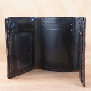 Leather Trifold Wallet - Mens or Womens Wallet With Shamrocks ...