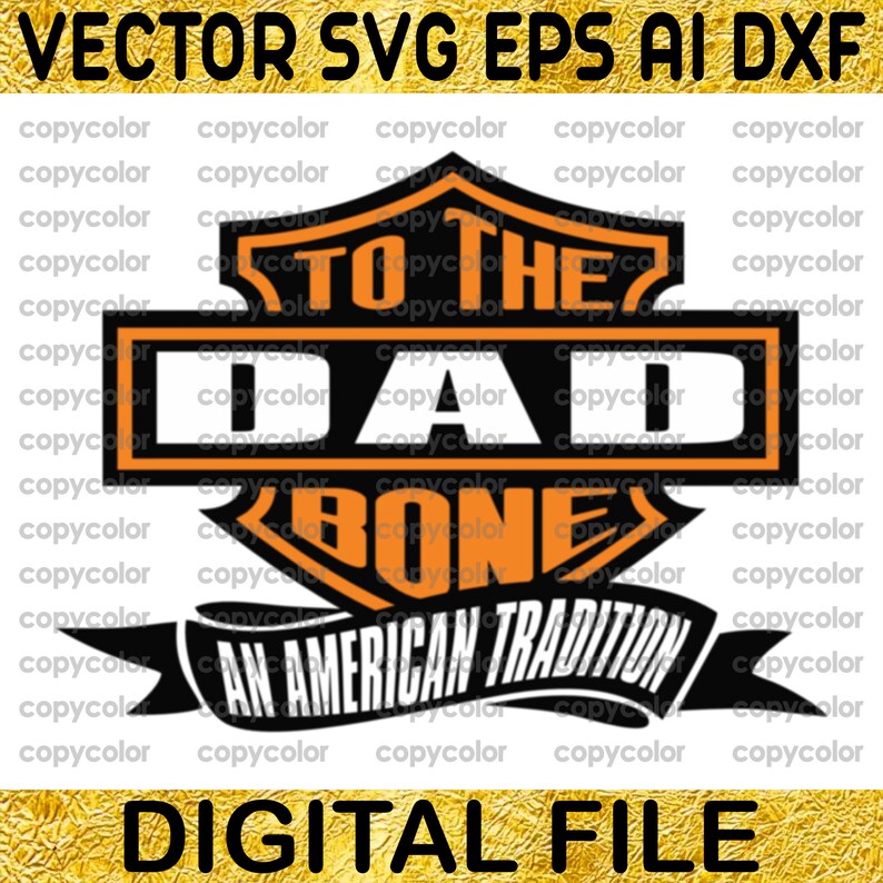 Dad Bones Vector SVG for Cricut PNG for Print T-shirt, Sticker, Cake ...
