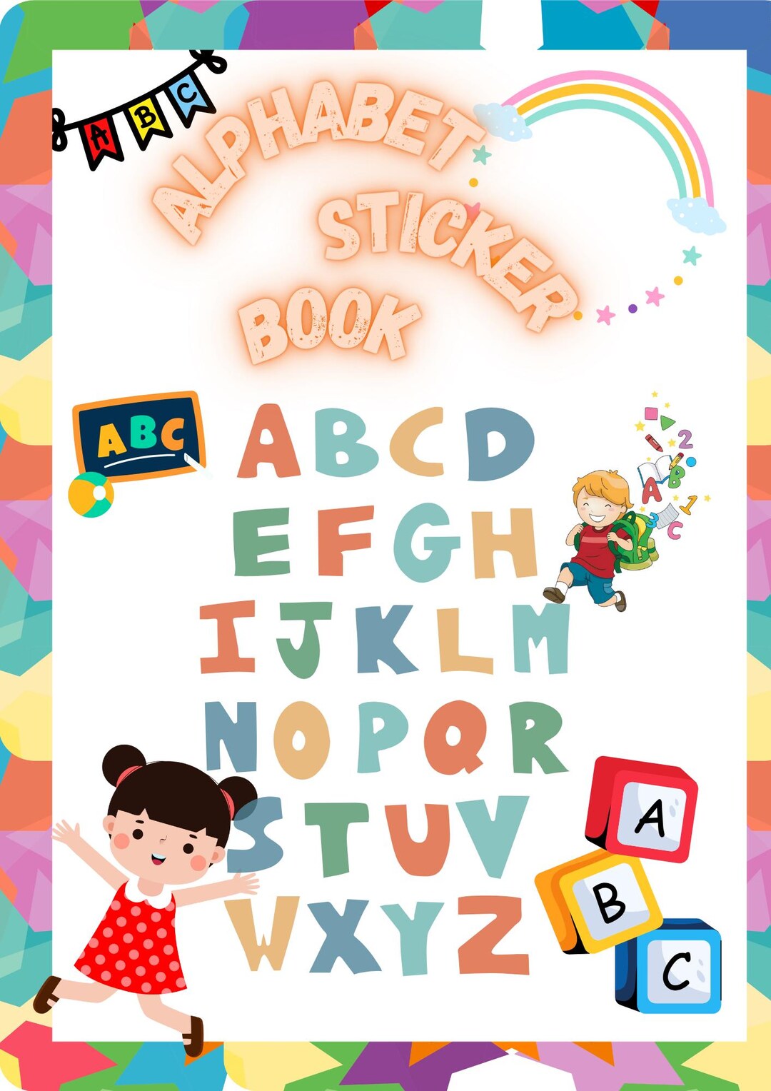 ALPHABET STICKER BOOK - Etsy