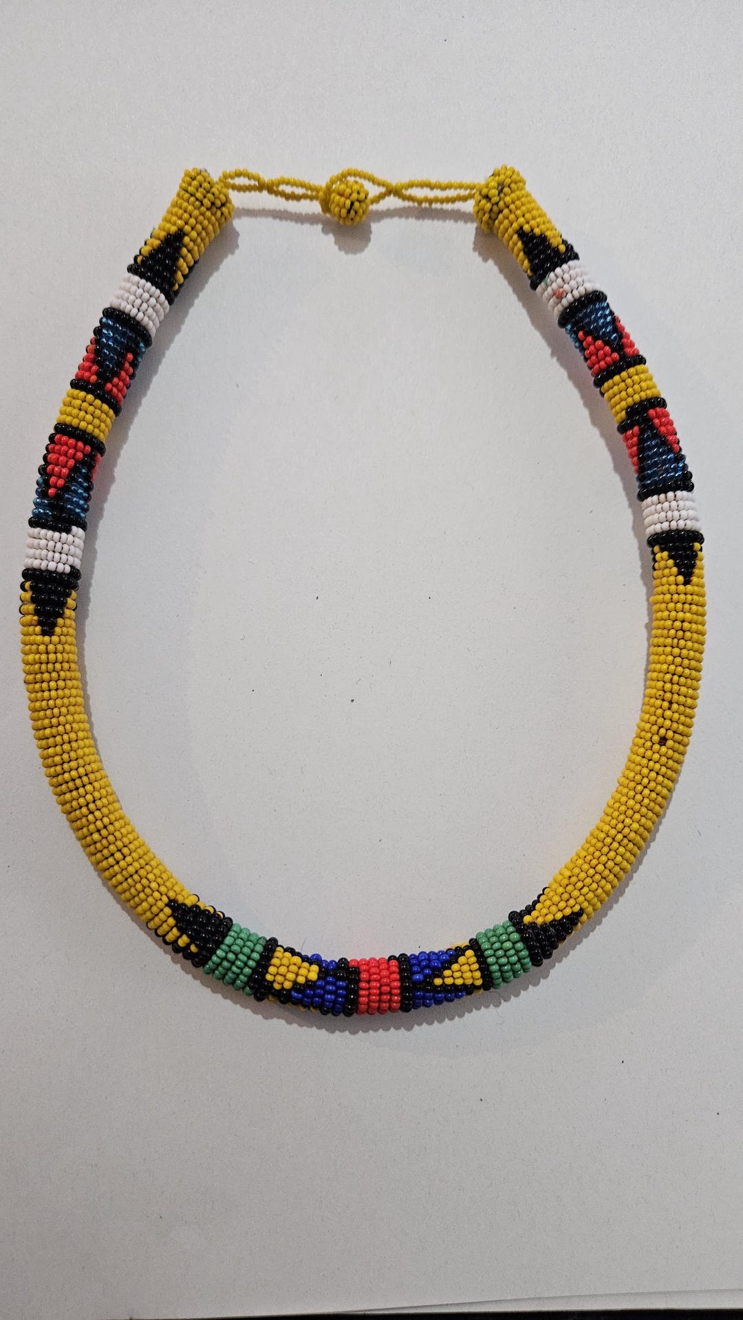 Vintage African Zulu Tribal Glass Micro Bead Necklace - Etsy