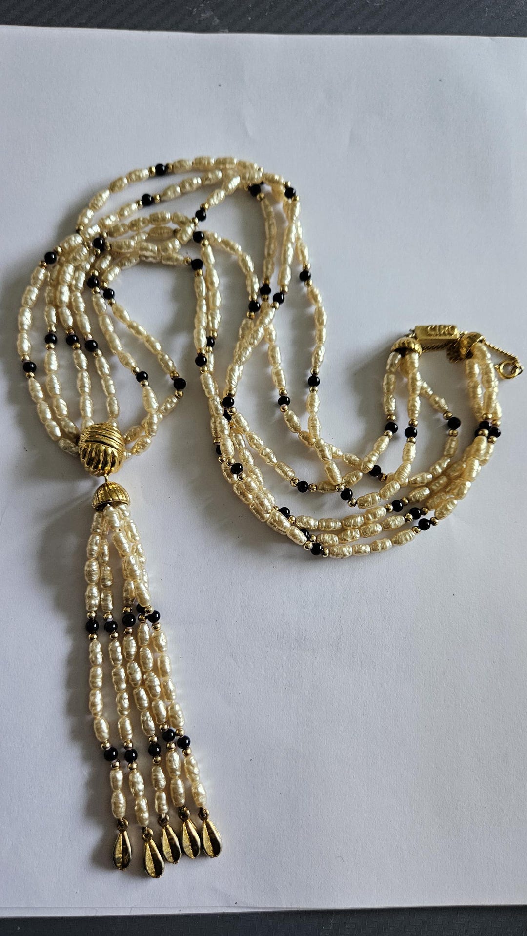 Victorian Ciro Large Glass Pearl Drop Dangle Pendant Necklace - Etsy