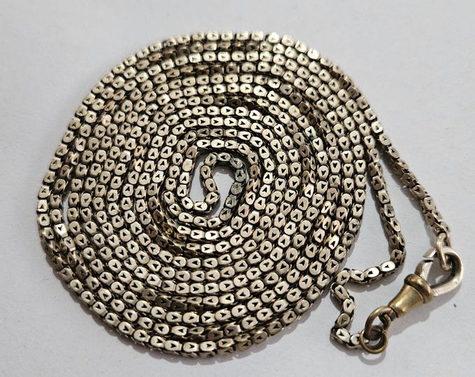 Antique Pinchbeck Guard Chain – Georgian Coffin Link Watch Chain C.1830 ...