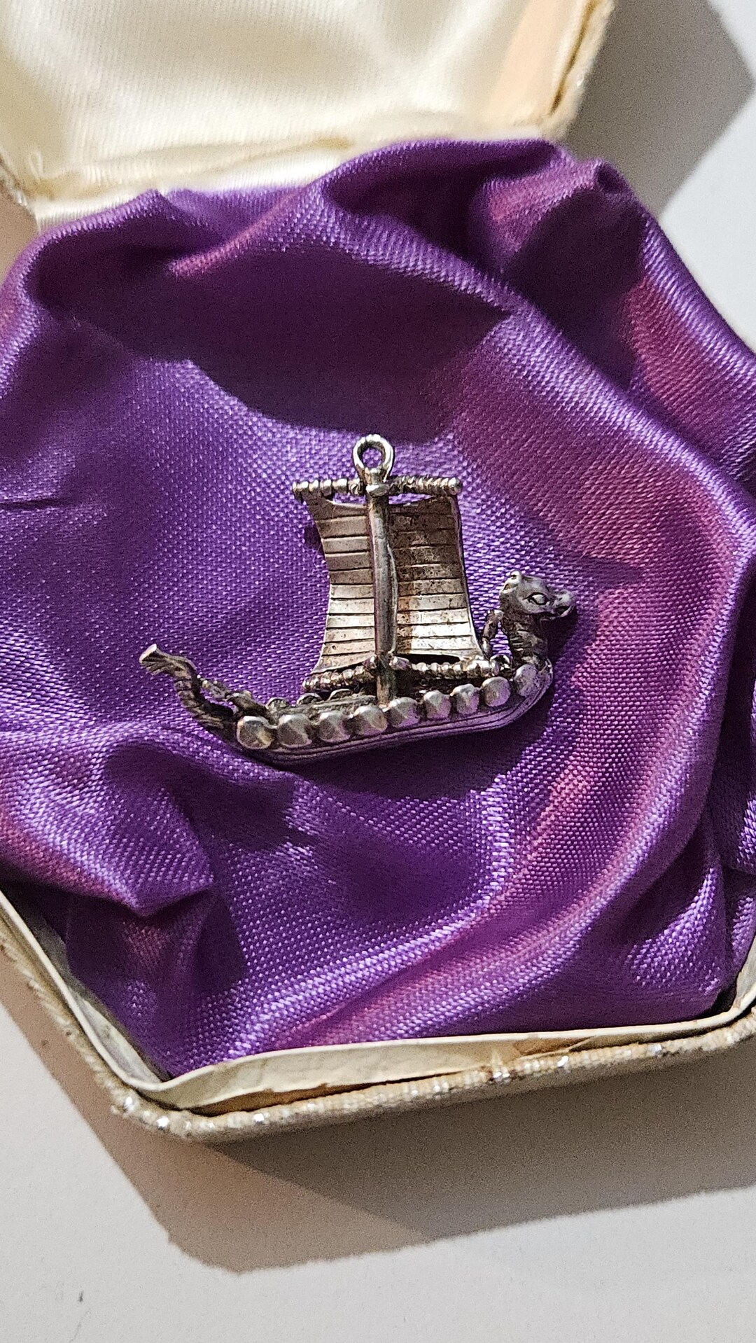 Sterling Silver Viking Longship Pendant – Solid 925 Drakkar Ship Charm ...