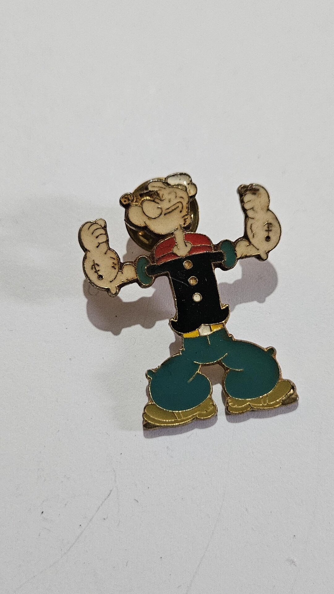 Vintage 1980s Enamel Popeye Sailor Man Brooch Pin Badge - Etsy