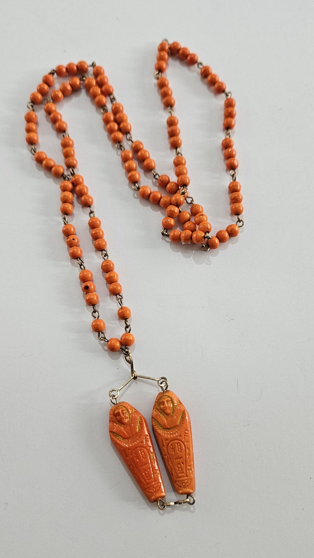 Vintage Czech Max Neiger Art Deco Egyptian Revival Pharaoh Drop Pendant ...