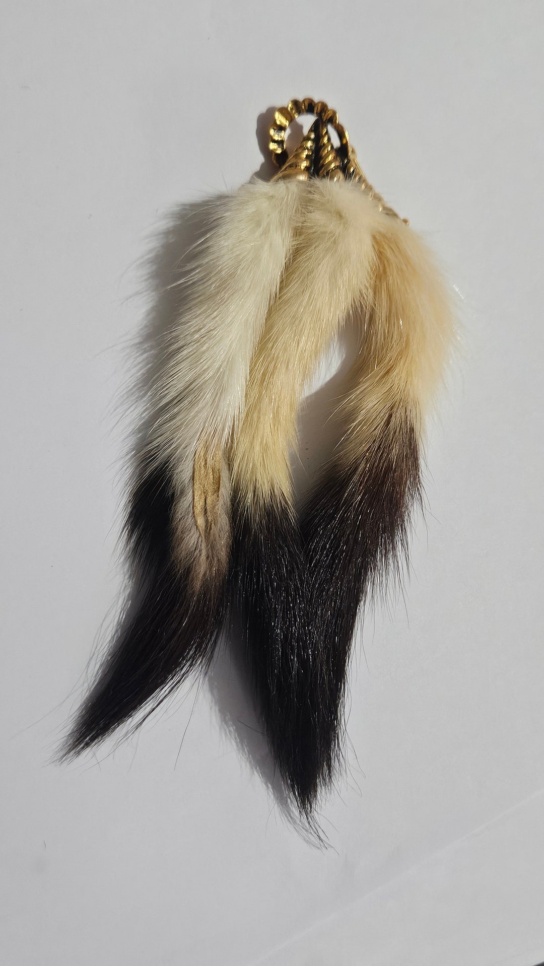 Ermine Weasel Tail Brooch Real Fur Chevron Lapel Brooch Pin Taxidermy ...