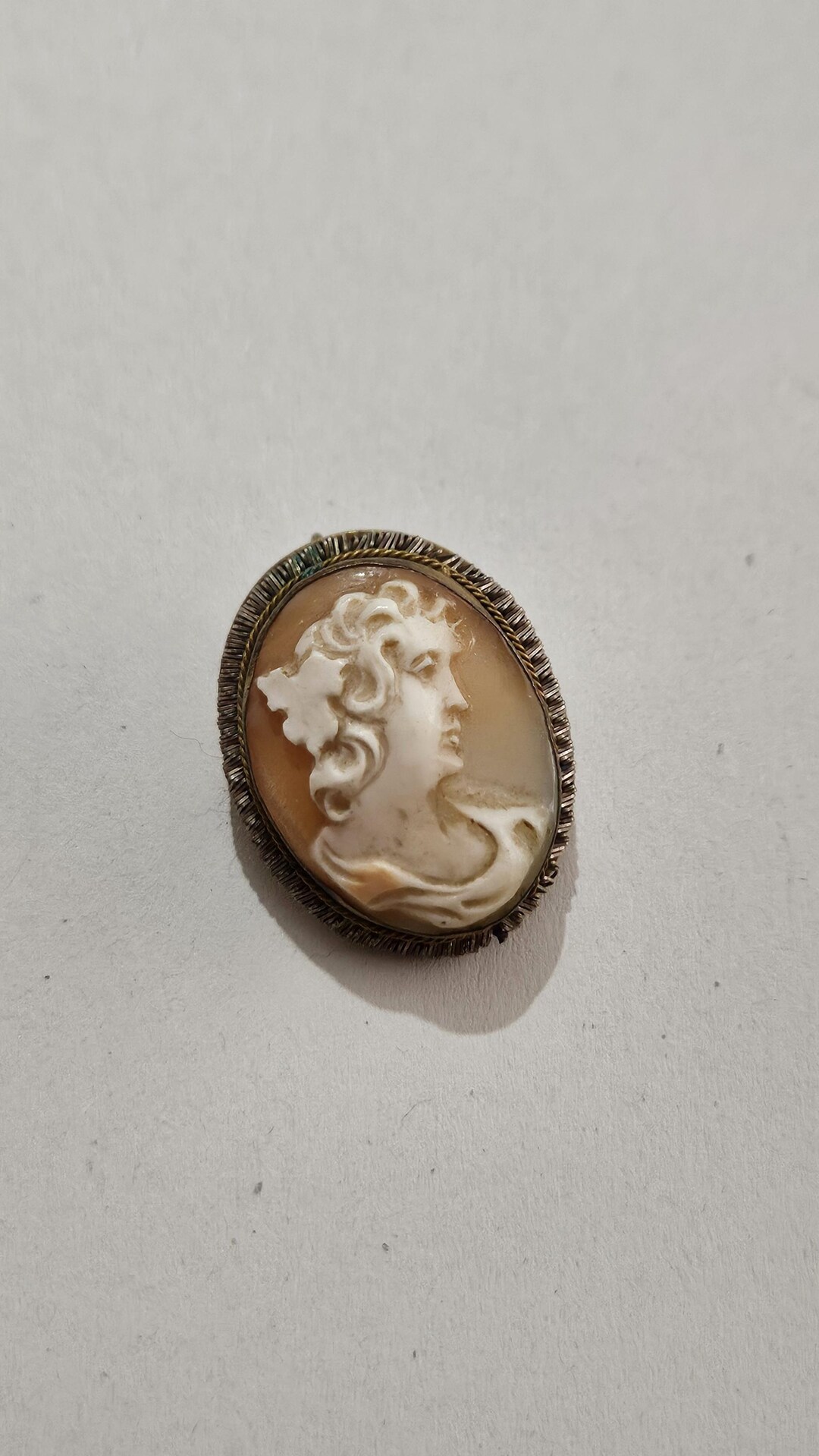 Vintage Art Deco Rolled Gold Carved Shell Cameo Lady Brooch Pin - Etsy