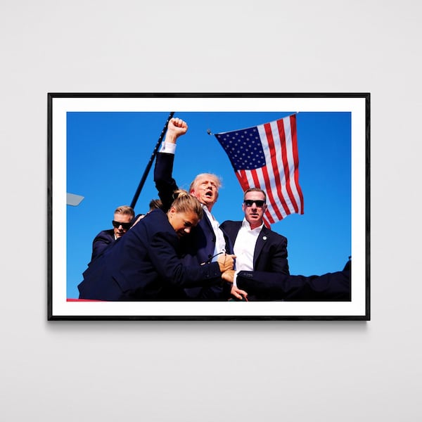 Trump Assassination Poster Canvas - Etsy
