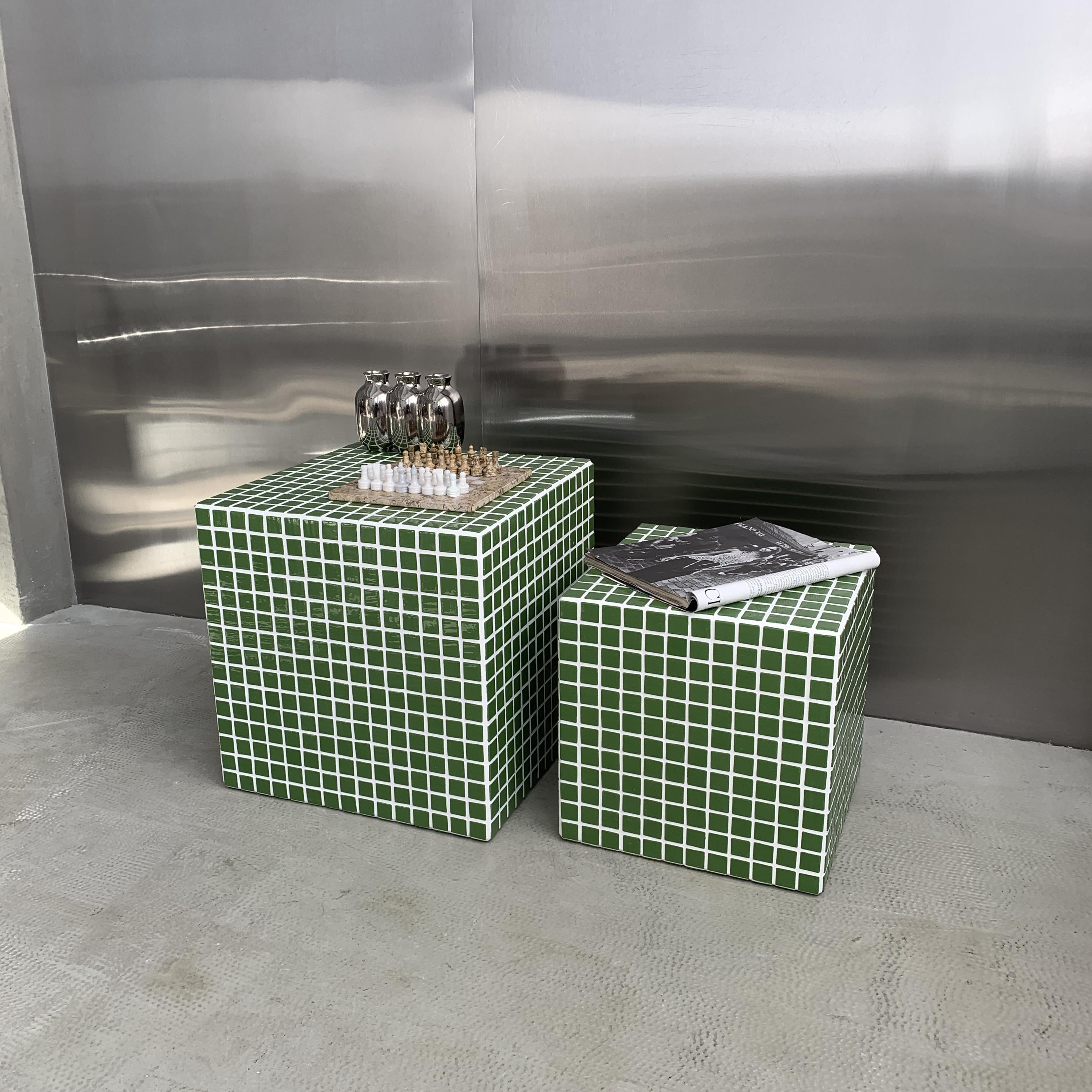 Coffee Tile Table, Tile Side Table, Bedside Shelf, Tile Table, Tile ...