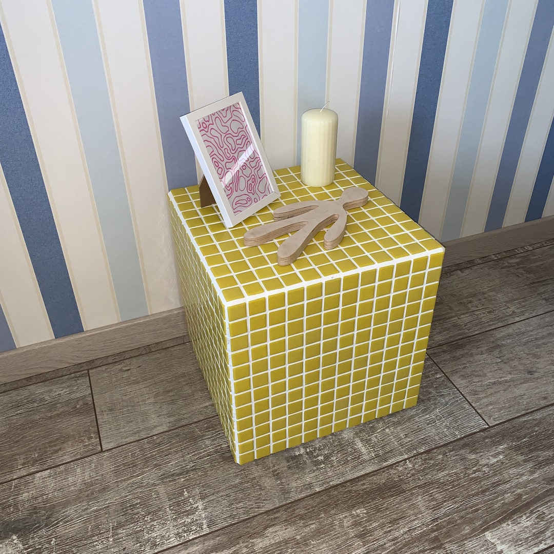 Coffee Tile Table, Tile Side Table, Bedside Shelf, Tile Table, Tile ...