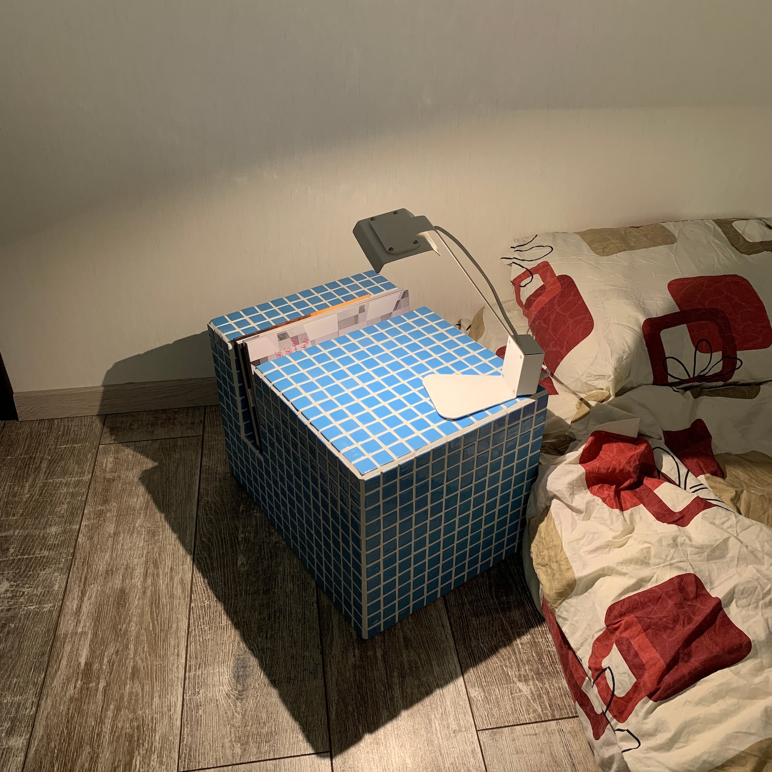 Coffee Tile Table, Tile Side Table, Bedside Shelf, Tile Table, Tile ...