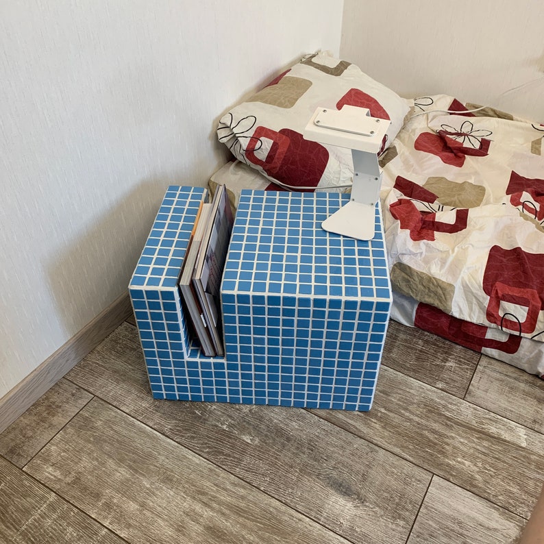 Coffee Tile Table, Tile Side Table, Bedside Shelf, Tile Table, Tile ...