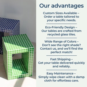 Unique Coffee Table, Modern Tile Table, Tile Cube, Bed Side Table ...