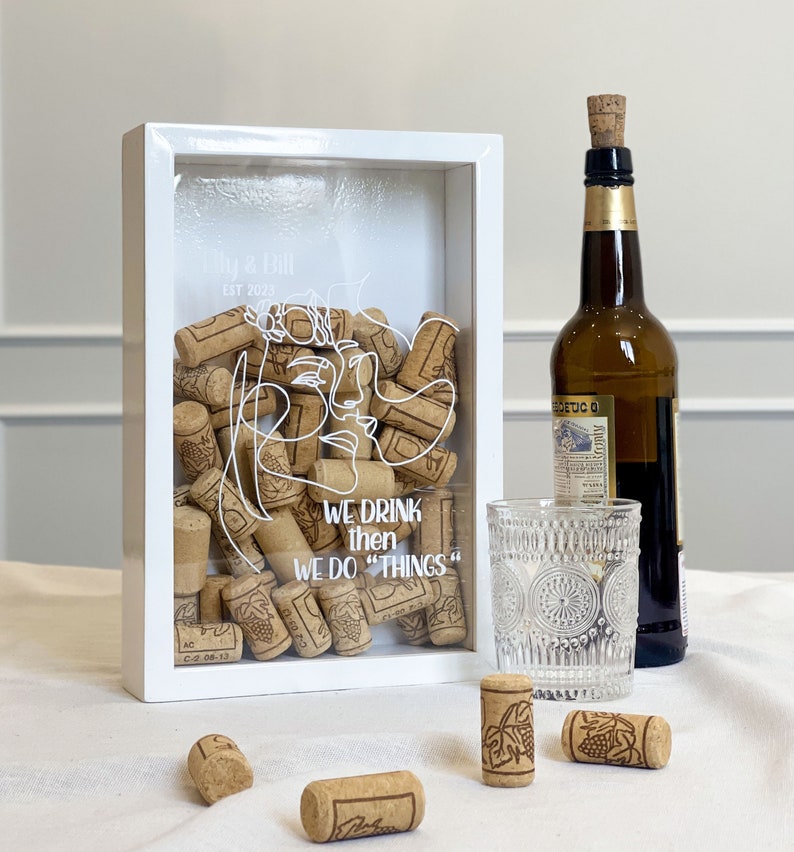 Personalized Wine Cork Holder ,custom Wine Cork Display, Rustic Wedding ...
