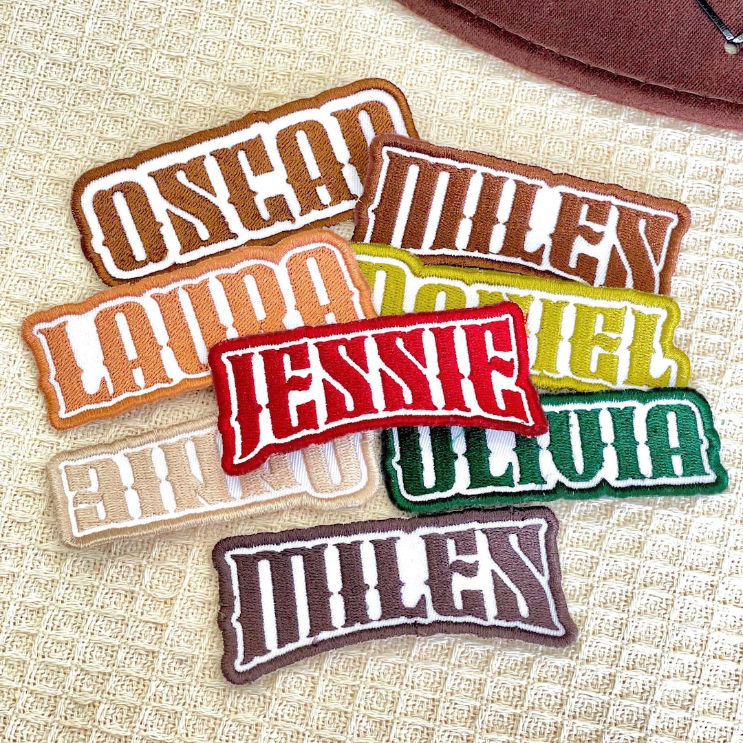 Personalized Name Patch Embroidered, Custom Text Patches Embroidered ...