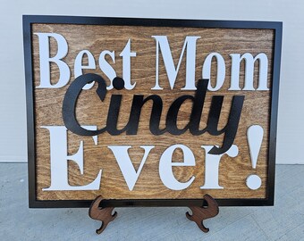 Best Mom Ever White Floral Wood Sign Mothers Day Gift Mom Sign Best ...