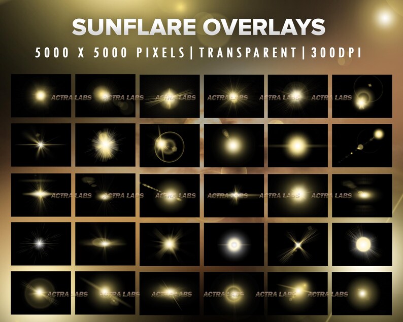 100 Sunflare Overlays for Photoshop, Sunlight Overlays, Sunset Overlays ...