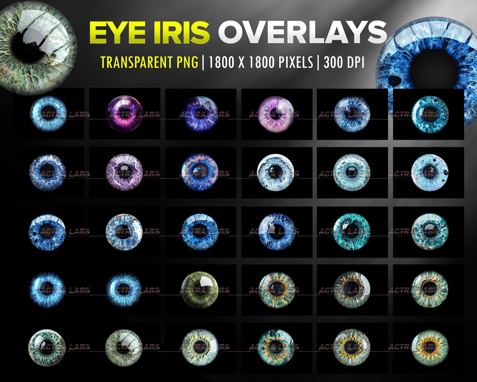 50 Eye Overlays Photoshop, Eye Color Clipart, Eye Lens, Iris Overlays ...