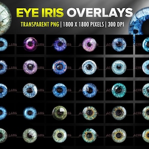 50 Eye Overlays Photoshop, Eye Color Clipart, Eye Lens, Iris Overlays ...