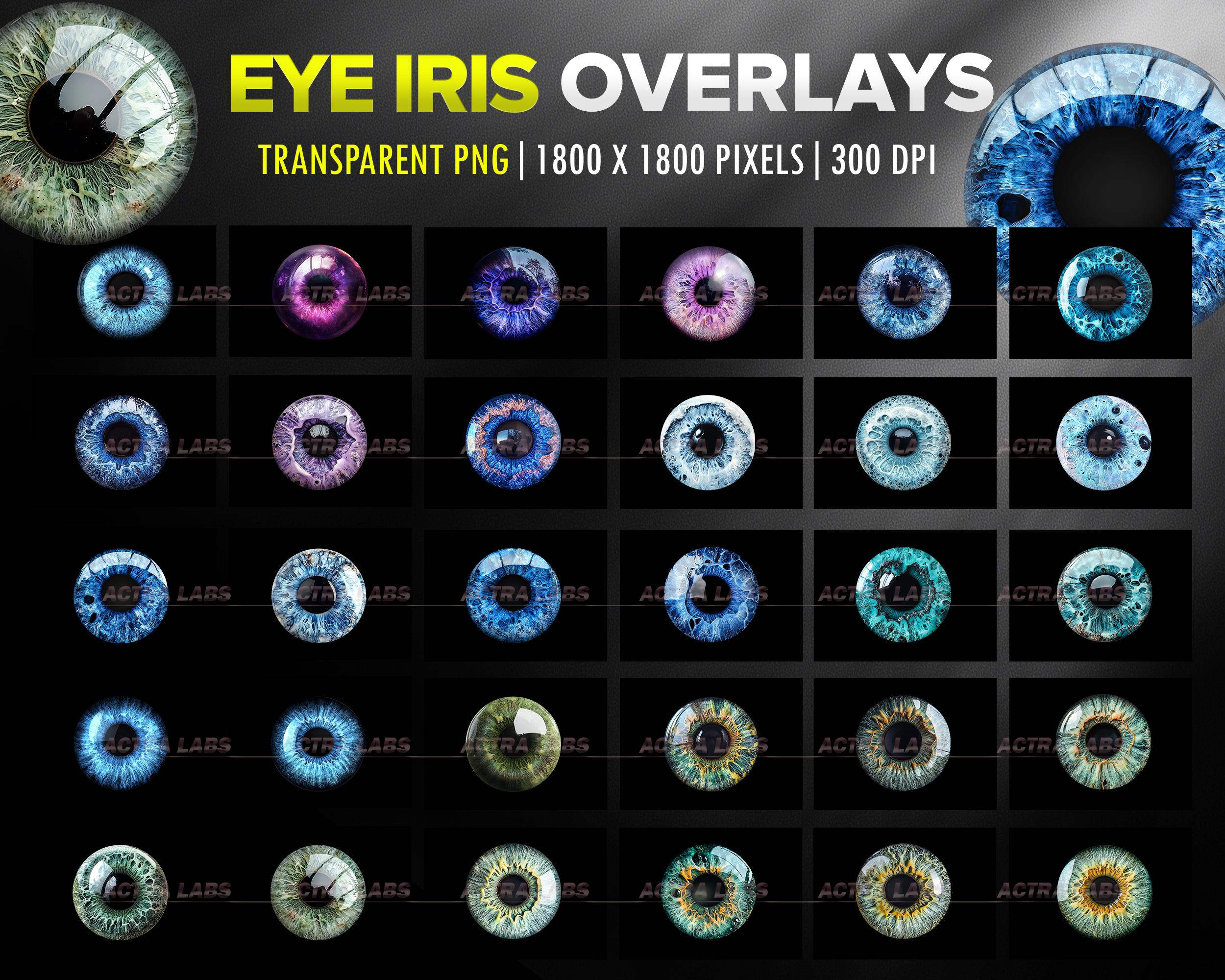 50 Eye Overlays Photoshop, Eye Color Clipart, Eye Lens, Iris Overlays ...