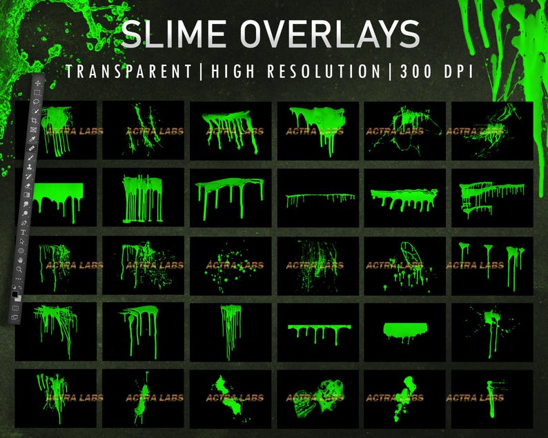 100 Slime PNG, Dripping Slime, Green Slime Clipart, Digital Download - Etsy