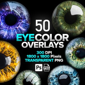 50 Eye Overlays Photoshop, Eye Color Clipart, Eye Lens, Iris Overlays ...