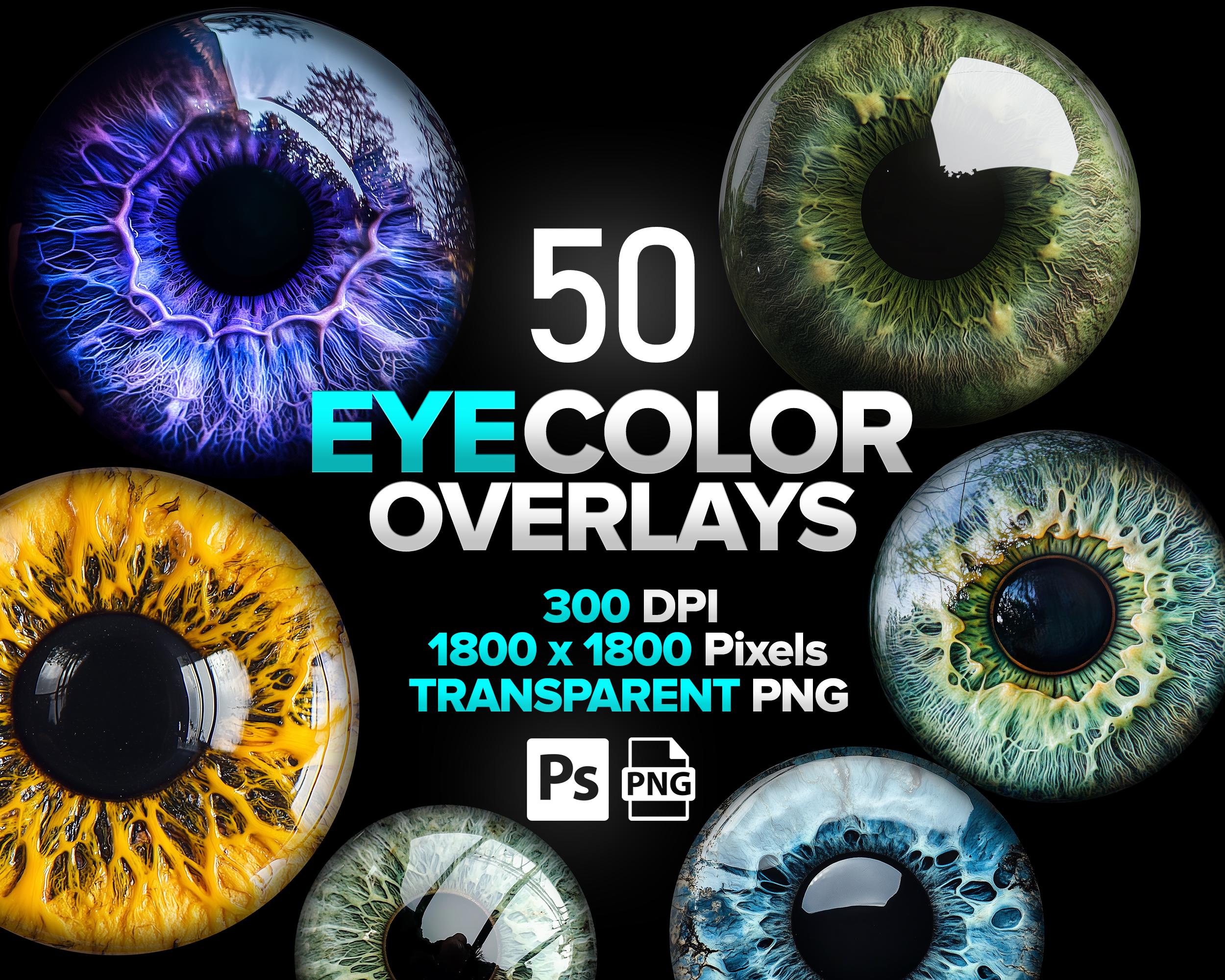50 Eye Overlays Photoshop, Eye Color Clipart, Eye Lens, Iris Overlays ...