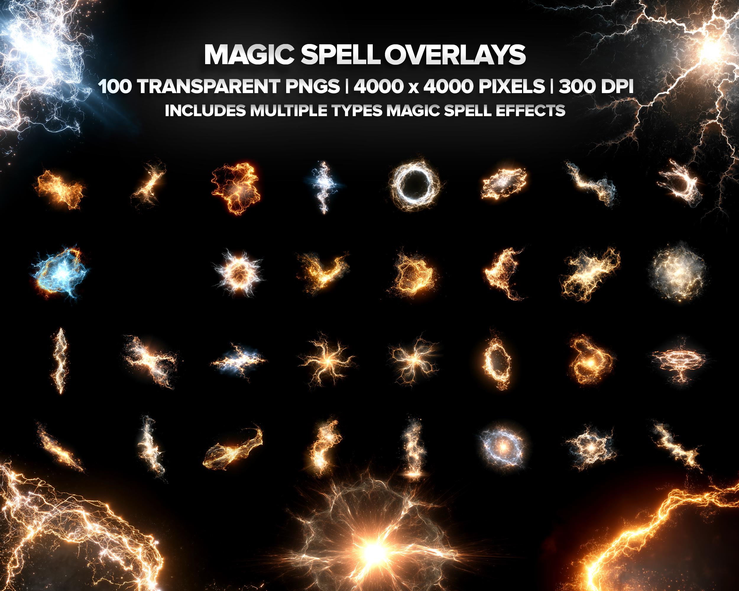 100 Magic Wand Effects, Spell Overlays, Photoshop Overlays, Gold ...