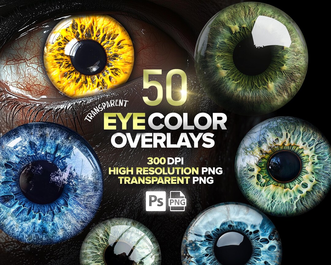 50 Eye Overlays Photoshop, Eye Color Clipart, Eye Lens, Iris Overlays ...