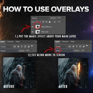 50 Magic Effects, Magic Energy Overlays, Lightning Bolts PNG, Sparks ...
