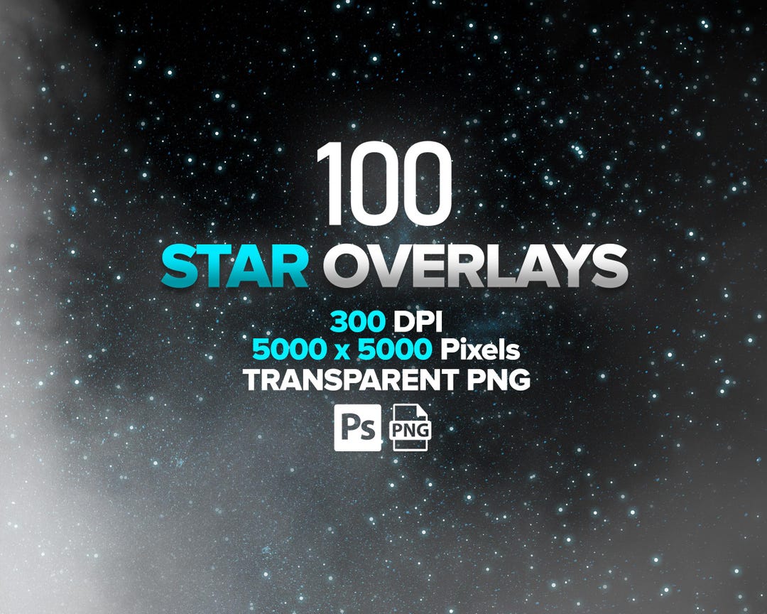 100 Night Sky Overlays, Transparent Png, Starry Night Photoshop ...