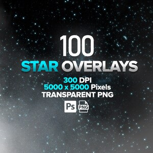 100 Night Sky Overlays, Transparent Png, Starry Night Photoshop ...