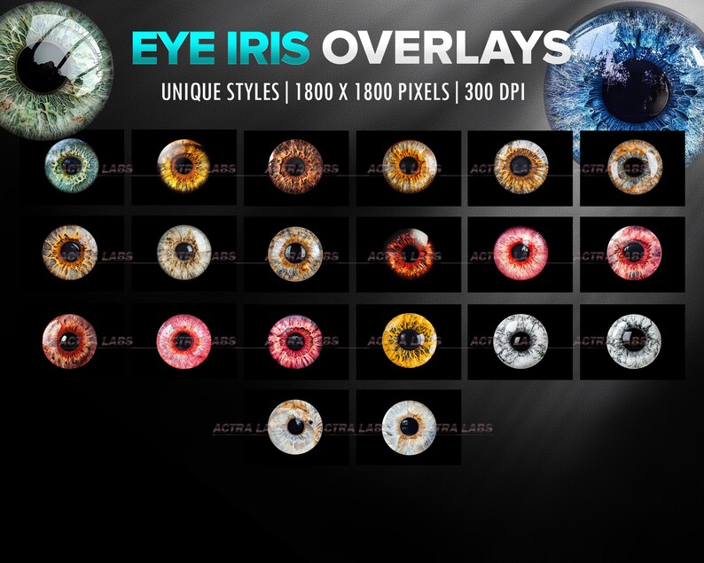 50 Eye Overlays Photoshop, Eye Color Clipart, Eye Lens, Iris Overlays ...
