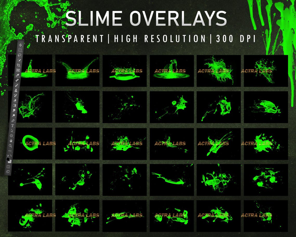 100 Slime PNG, Dripping Slime, Green Slime Clipart, Digital Download - Etsy
