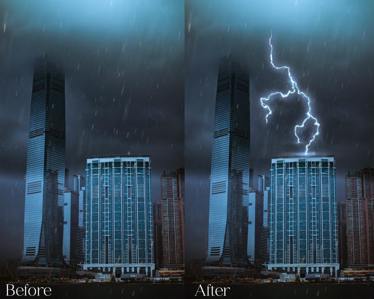 100 Lightning Photoshop Overlays , Realistic Lightning Effects ...