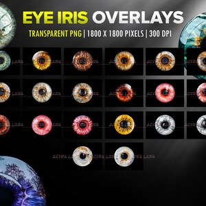 50 Eye Overlays Photoshop, Eye Color Clipart, Eye Lens, Iris Overlays ...