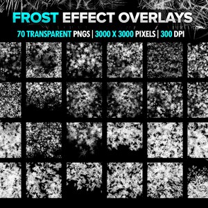 70 Frost Photoshop Overlays, Frozen Ice, Winter Overlays, Frosty ...