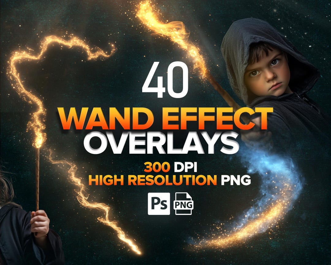 40 Magic Wand Effects, Magic Light Overlays, Bokeh Glitter, Magic Spell ...