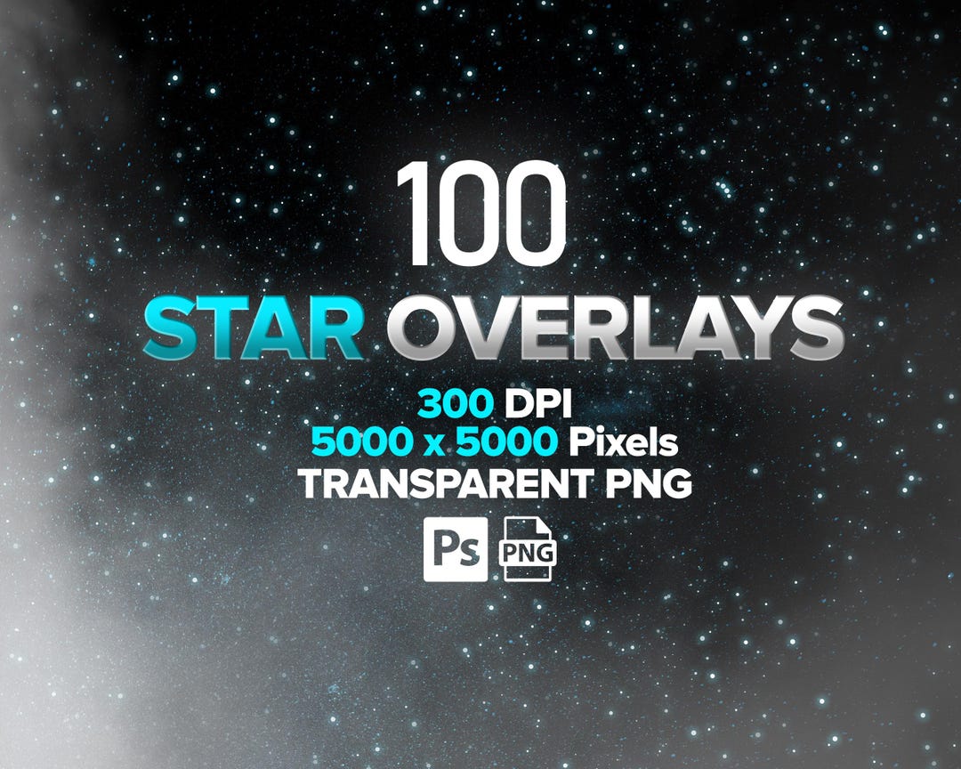 100 Night Sky Overlays, Transparent Png, Starry Night Photoshop ...