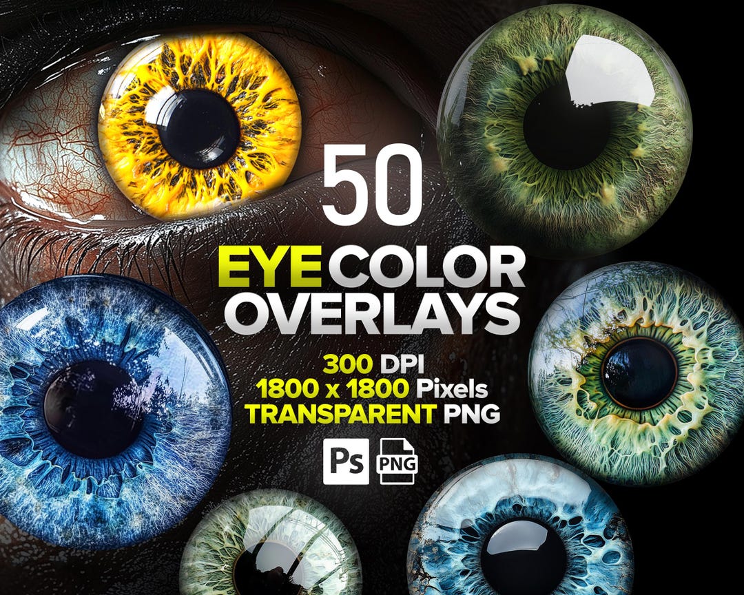 50 Eye Overlays Photoshop, Eye Color Clipart, Eye Lens, Iris Overlays ...