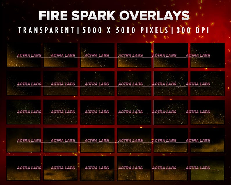 100 Fire Sparks Photoshop Overlays, Transparent Png Fire, Realistic ...