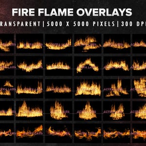 100 Fire Flame Overlays, Realistic Photoshop Fire, Campfire, Bonfire ...