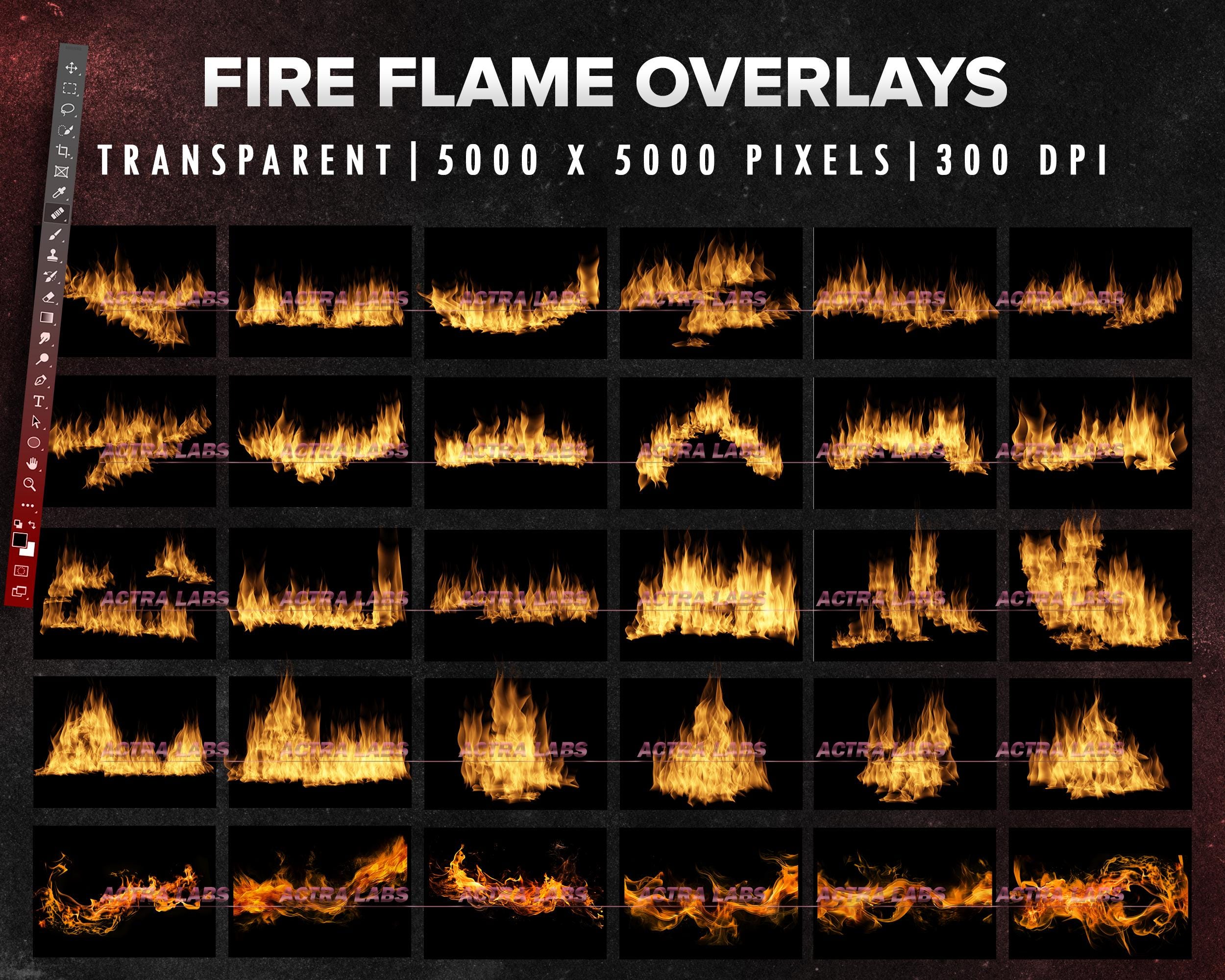100 Fire Flame Overlays, Realistic Photoshop Fire, Campfire, Bonfire ...